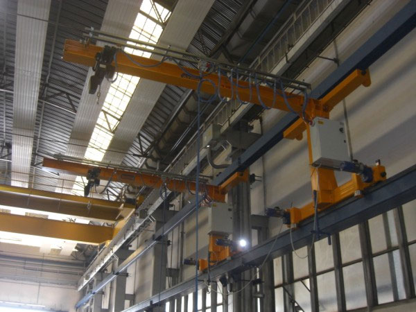 Single girder wall traveling crane (cap. 1 ton - span 7 mt)